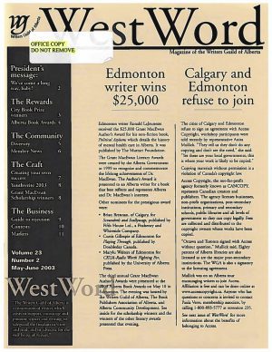 WestWord Covers Archive – Writers' Guild of Alberta
