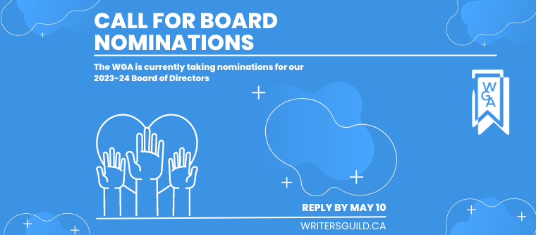 WGA Call for Board Nominations – Writers' Guild of Alberta